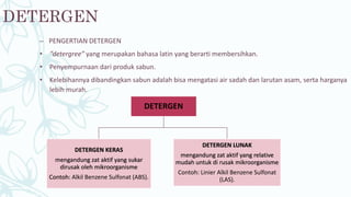 Sabun, Detergen, dan Shampoo (Indonesian Language) | PPTX