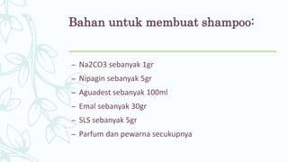 Sabun, Detergen, dan Shampoo (Indonesian Language) | PPTX