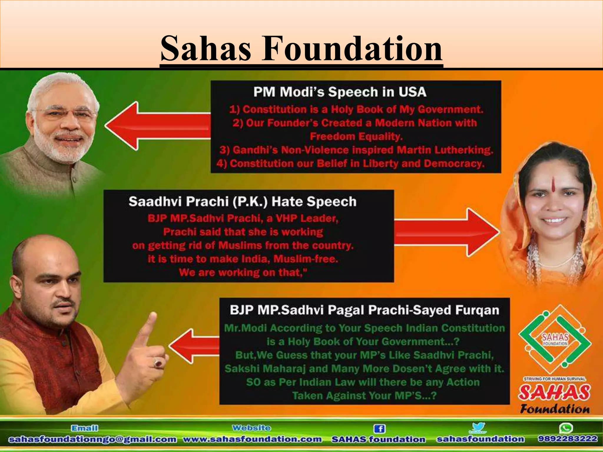 Ppt sahasfoundation | PPTX