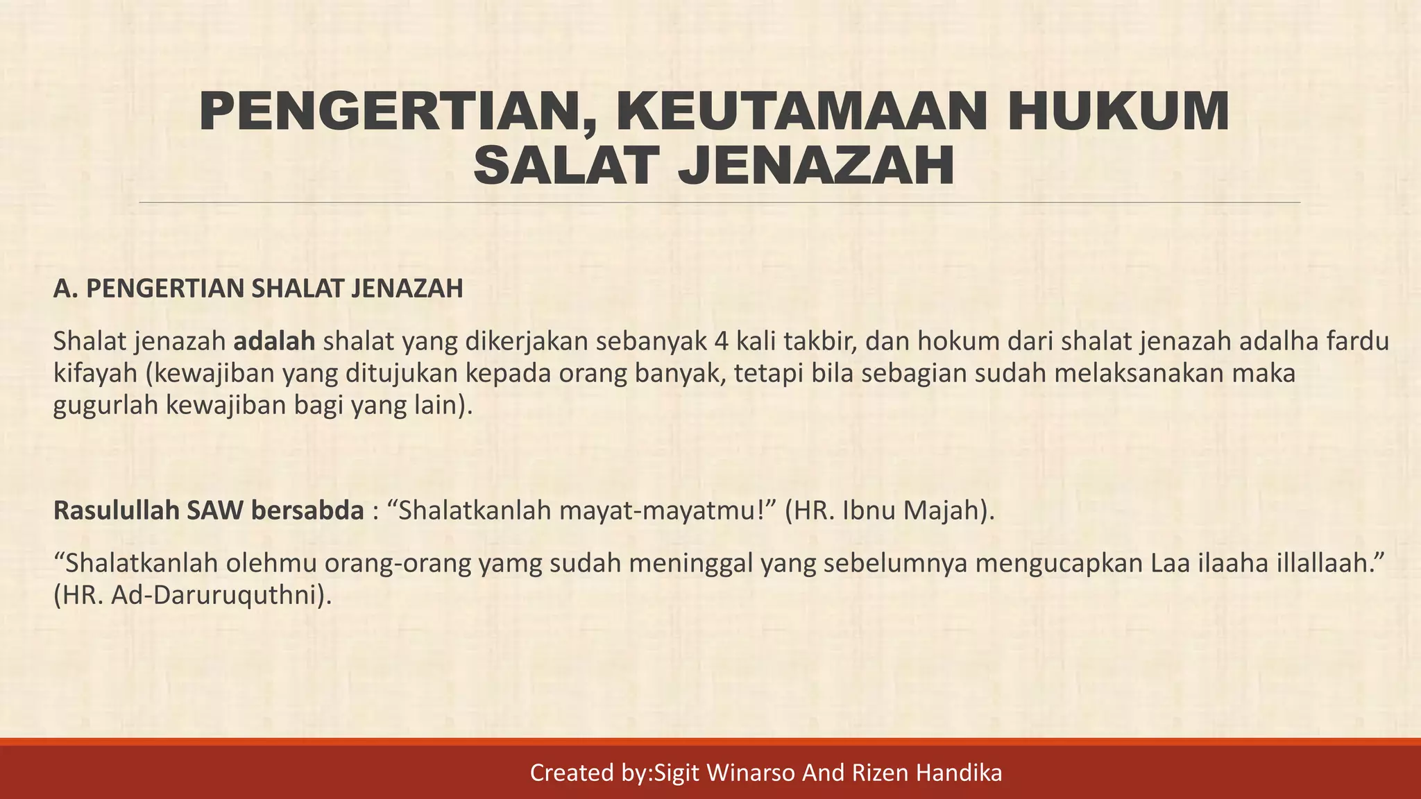 Ppt salat jenazah | PPTX