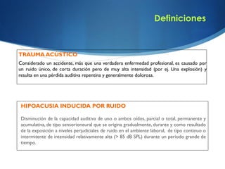 PPT Salud Auditiva, Hipoacusia y Trauma acústico 2023.pdf