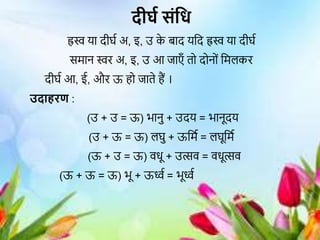 Hindi Sandhi details for 8th class PPT SANDHI in Hindi subject | PPTX