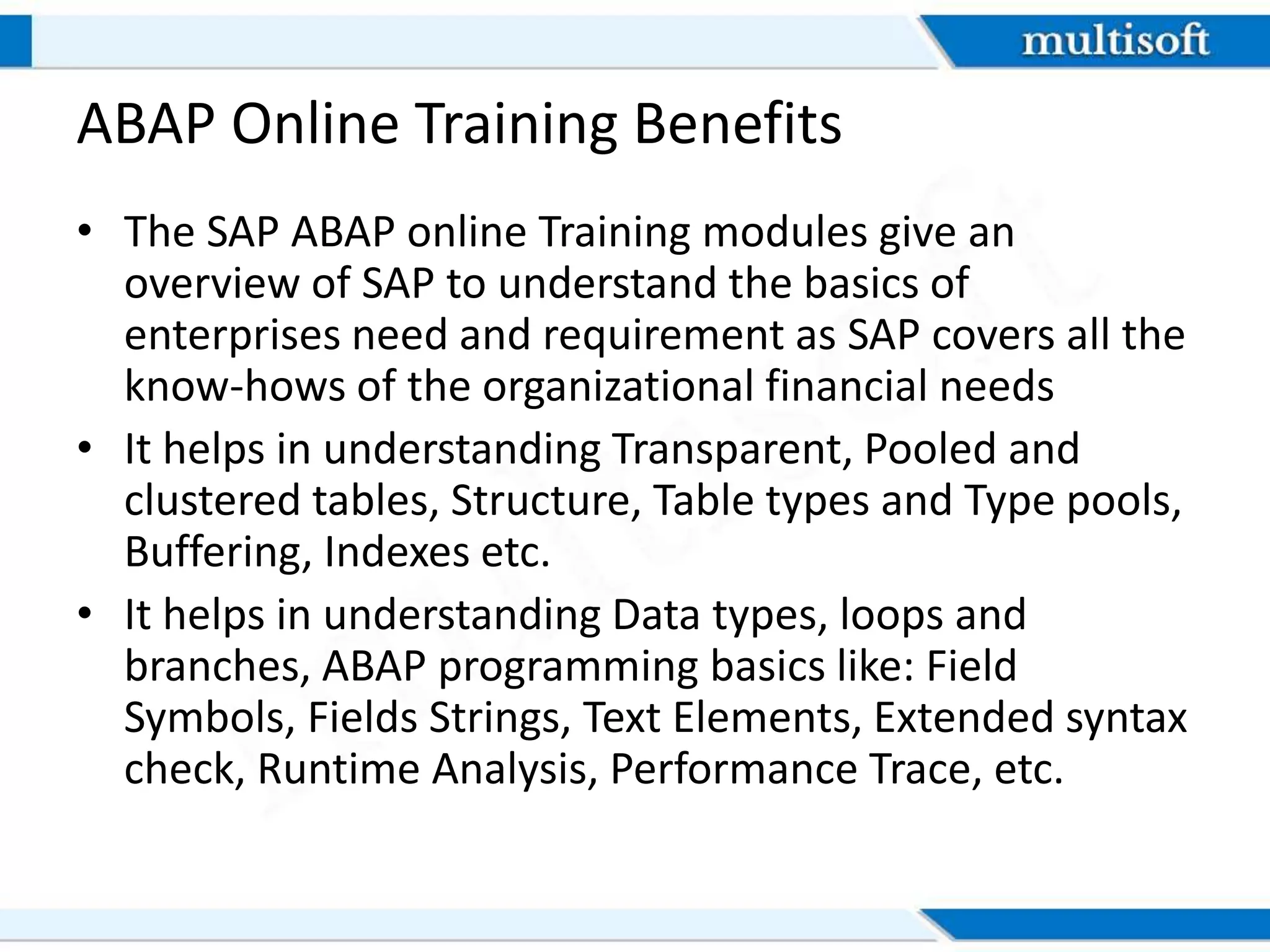 SAP ABAP Online Training | PPT