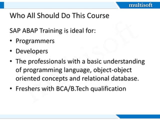 SAP ABAP Online Training | PPT