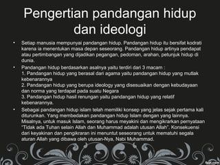 Raffi Darmawan Manusia dan Pandangan Hidup | PPT