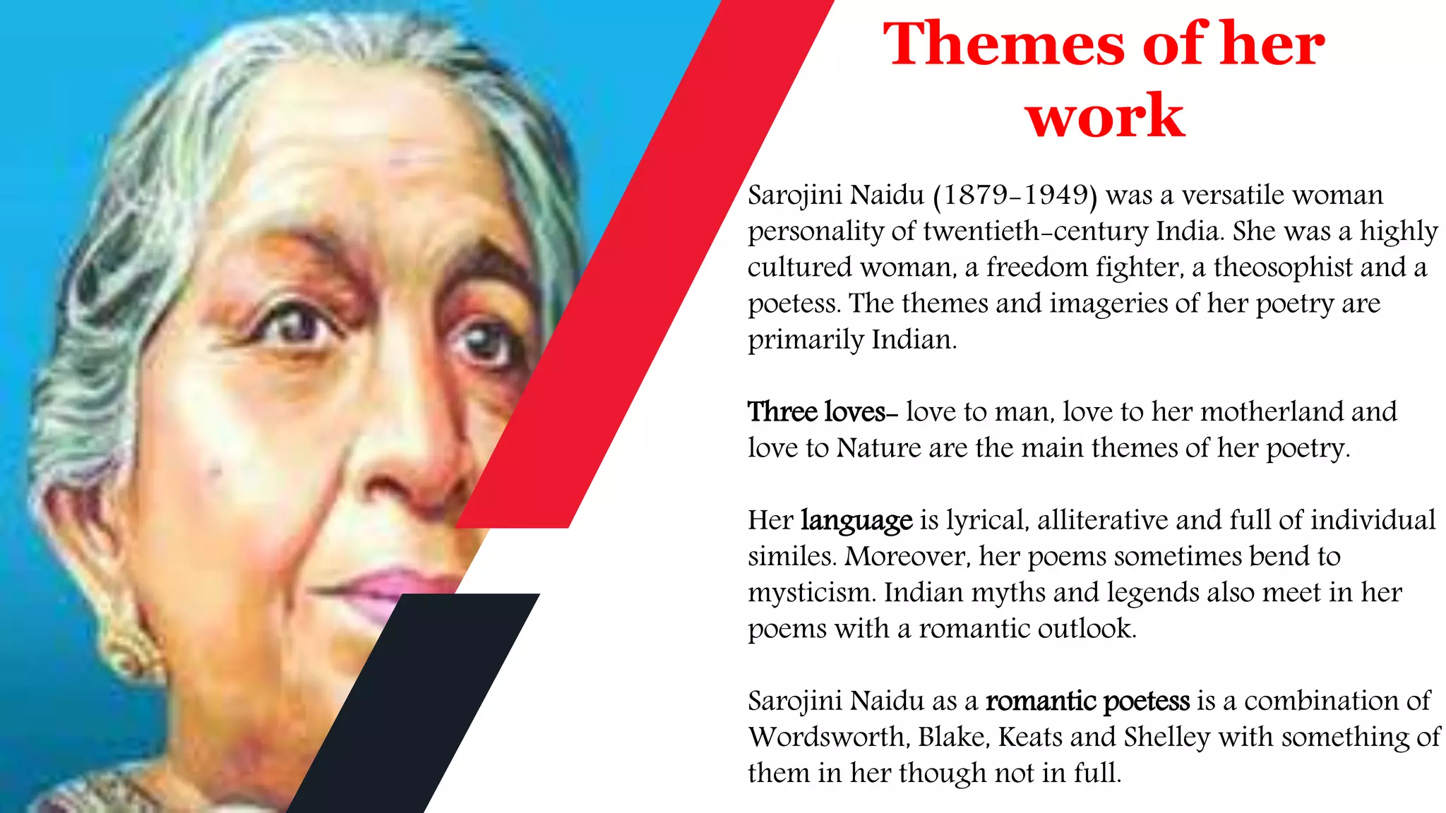 Sarojini Naidu- Life, Work and Achievements | PPTX