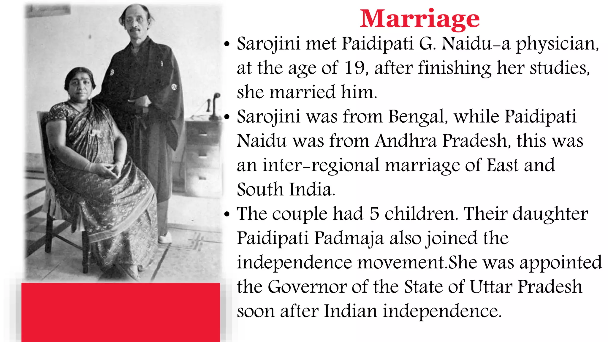 Sarojini Naidu- Life, Work and Achievements | PPTX
