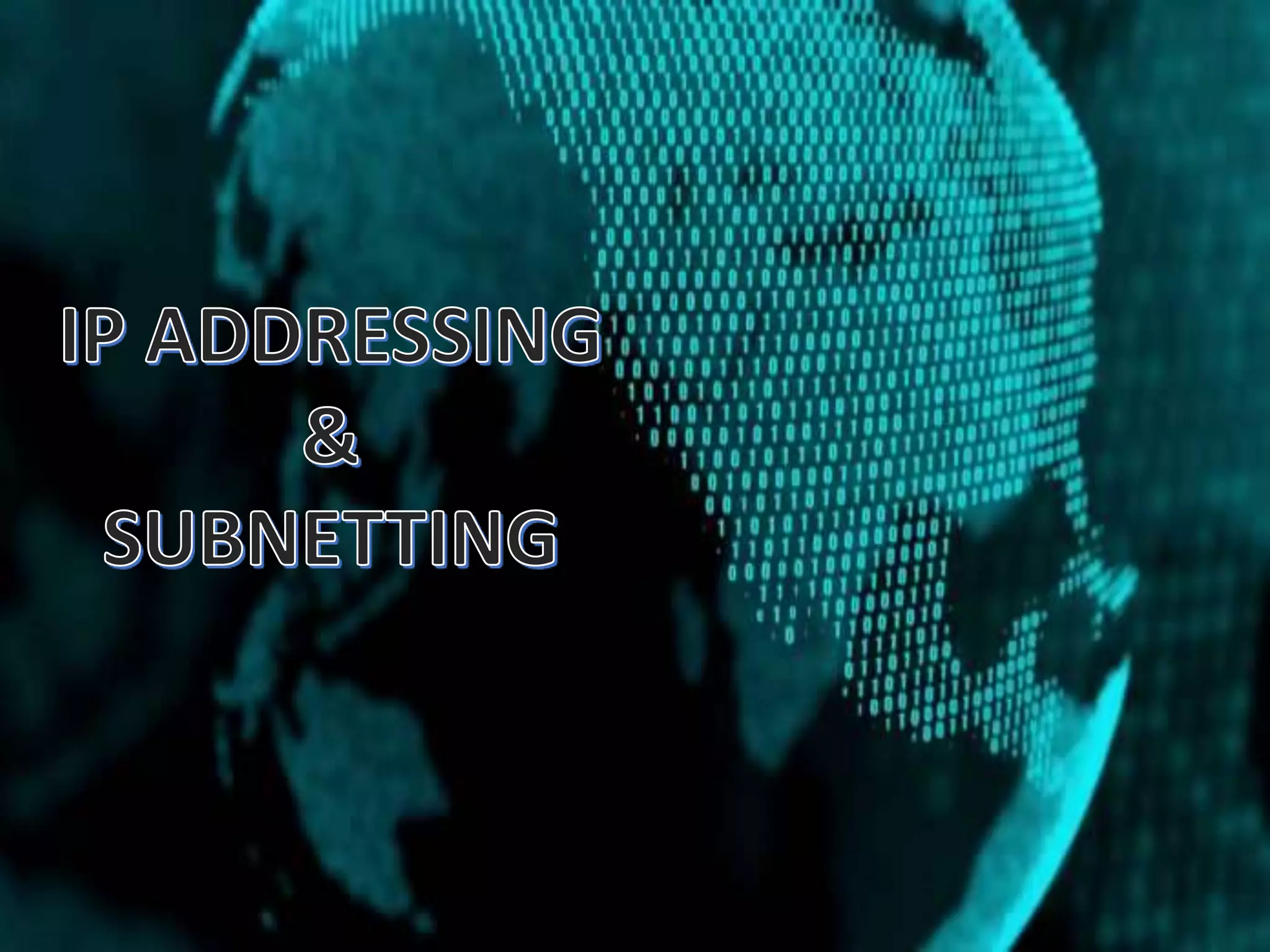 Ip Addressing And Subnetting Ppt Pptx Computer Networking Computing