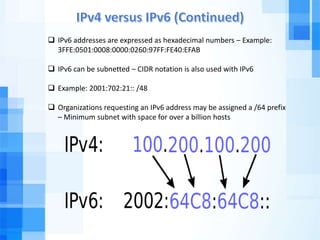 IP addressing and Subnetting PPT | PPTX