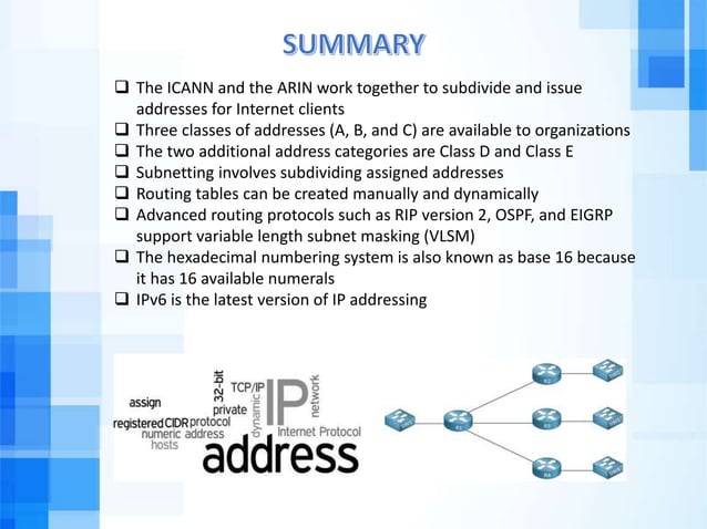 Ip Addressing And Subnetting Ppt Pptx Computer Networking Computing