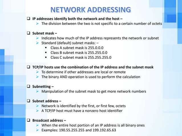 Ip Addressing And Subnetting Ppt Pptx Computer Networking Computing