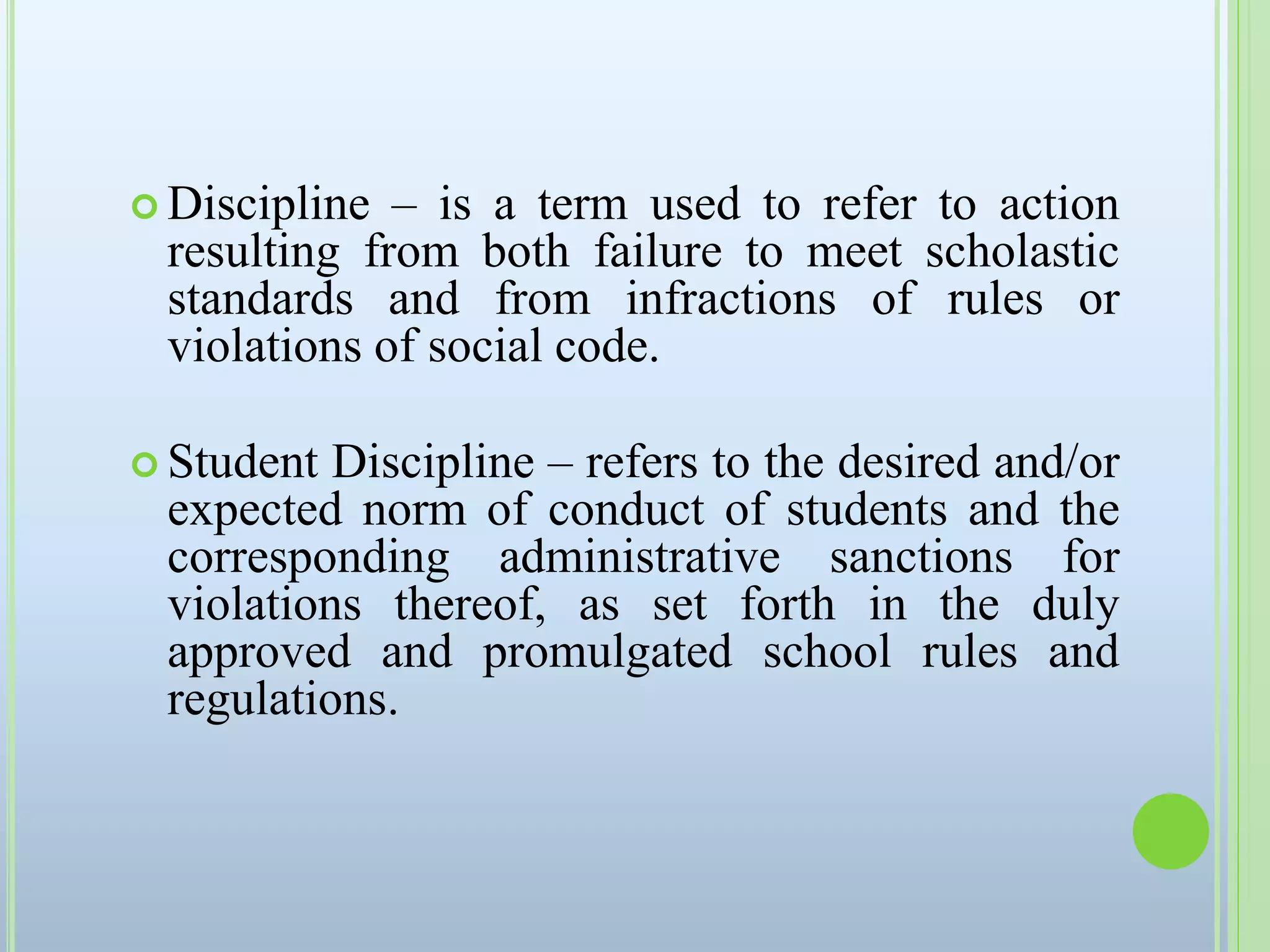 Student Disciplinary Procedures in Private Schools/ Institutions ...