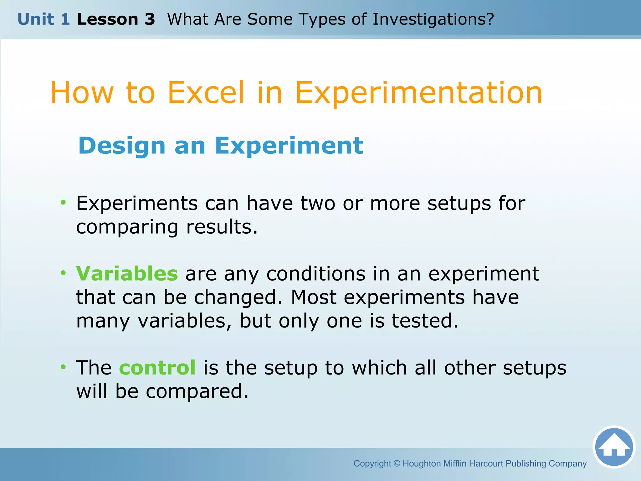 Ppt science u1 lesson 3 (types of investigation) | PPT