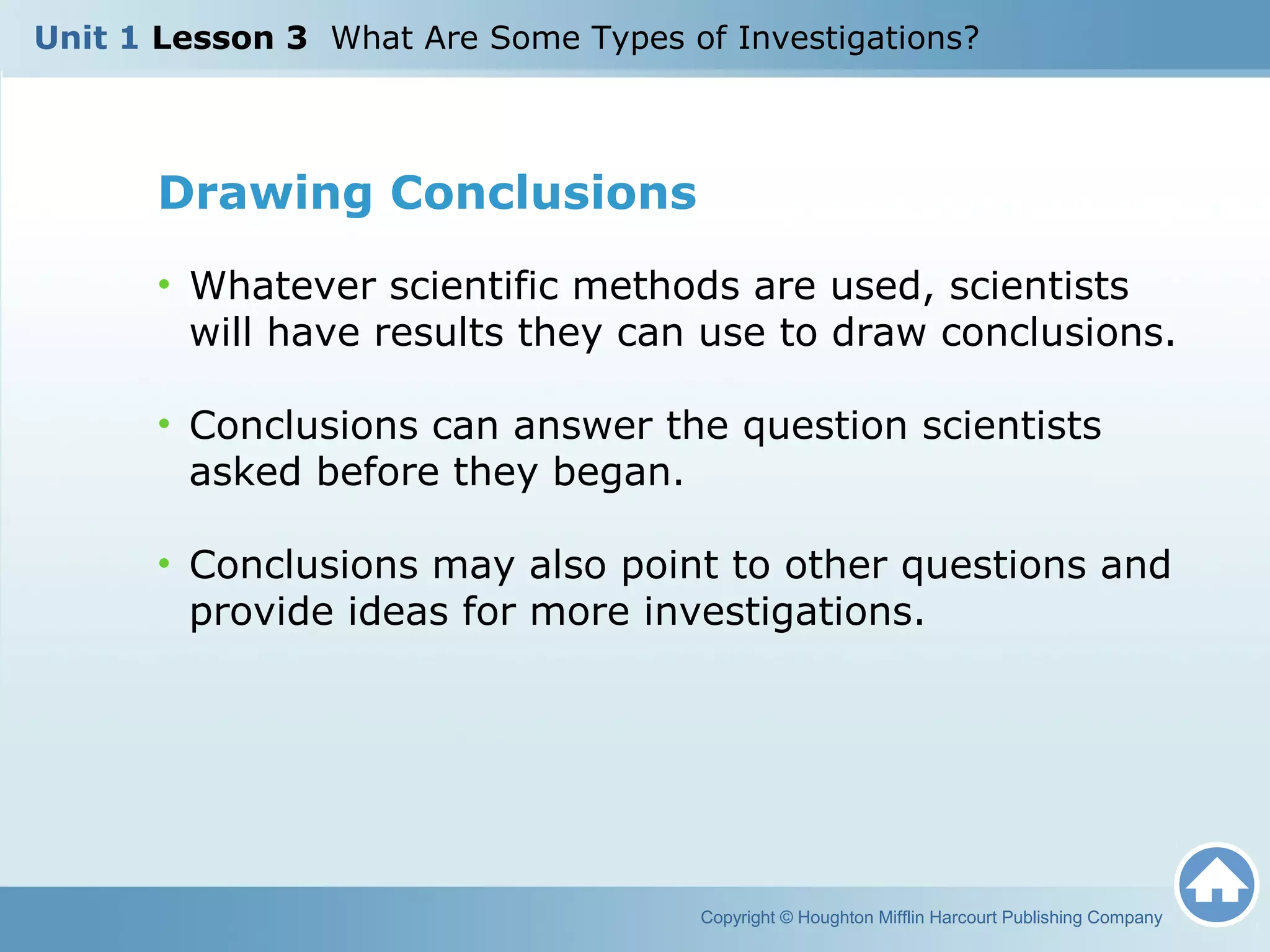Ppt science u1 lesson 3 (types of investigation) | PPT