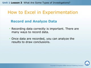 Ppt science u1 lesson 3 (types of investigation) | PPT