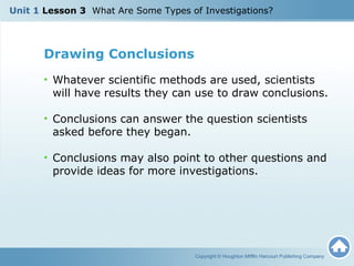 Ppt science u1 lesson 3 (types of investigation) | PPT