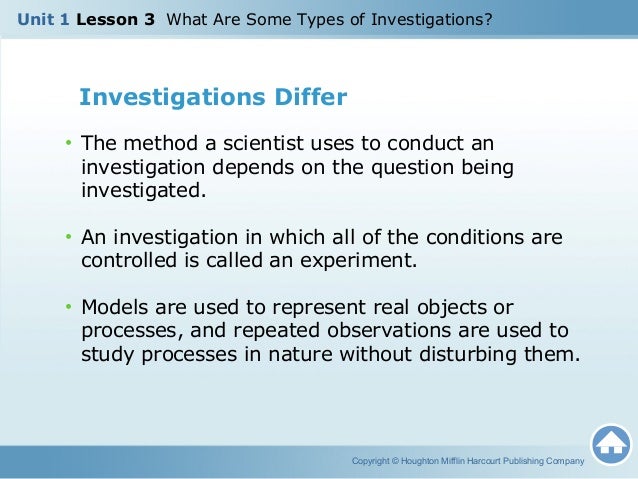 Ppt science u1 lesson 3 (types of investigation)