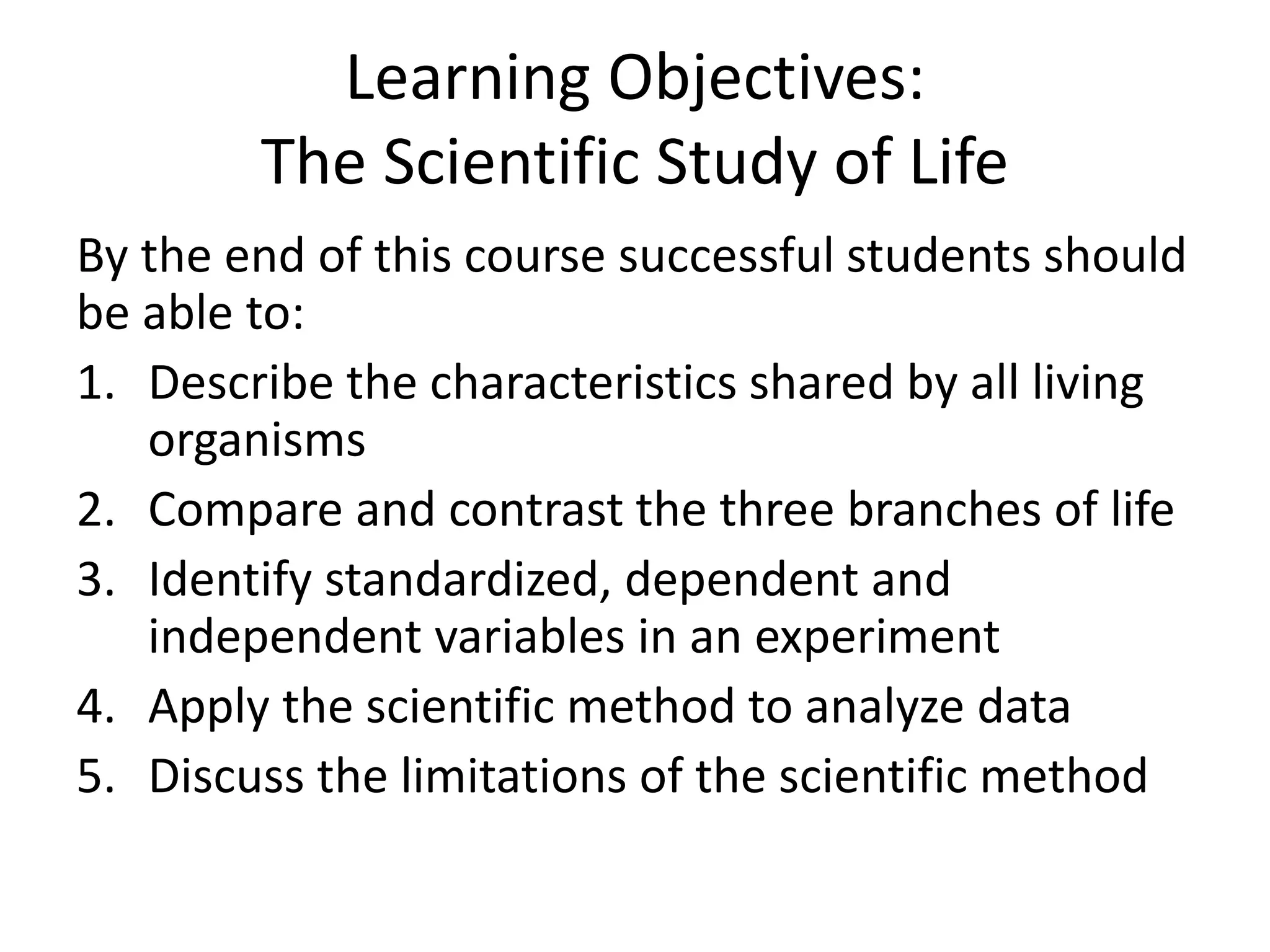 Scientific study of life | PPTX