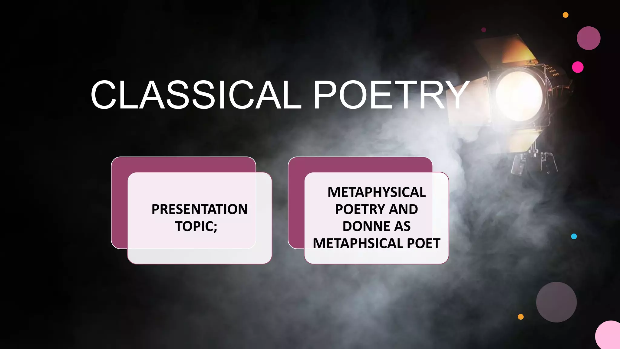 Metaphysical Poetry | PPTX