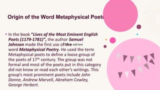 Metaphysical Poetry | PPTX
