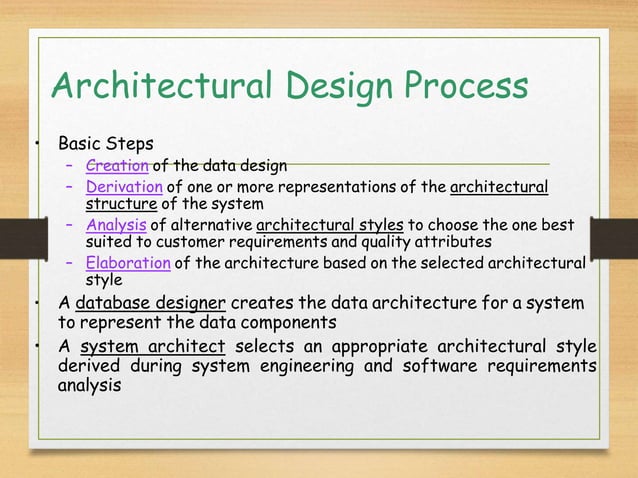 Software architecture design ppt | PPT