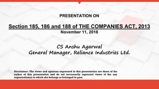 Ppt sec 185 186 188 anshu agarwal | PDF