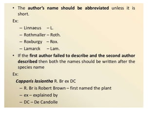 Binominal Nomenclature, Botanical Garden, Harbarium | PPT