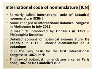 Binominal Nomenclature, Botanical Garden, Harbarium | PPT