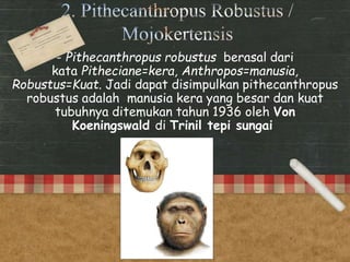 SEJARAH "Jenis-Jenis Manusia Purba di Indonesia" | PPTX