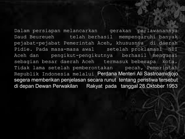 PEMBERONTAKAN DI / TII ACEH | PPT