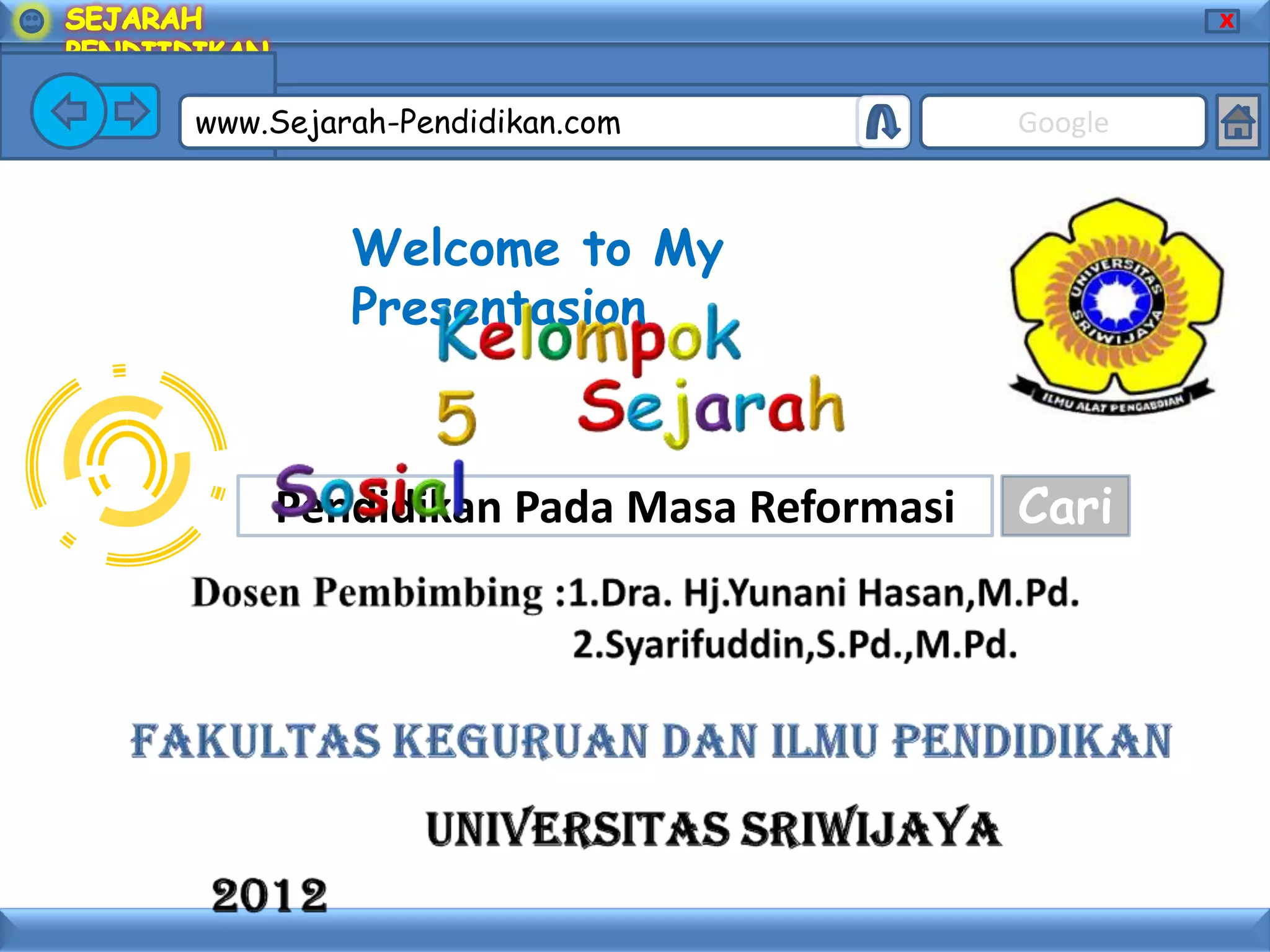 PENDIDIKAN REFORMASI | PPT