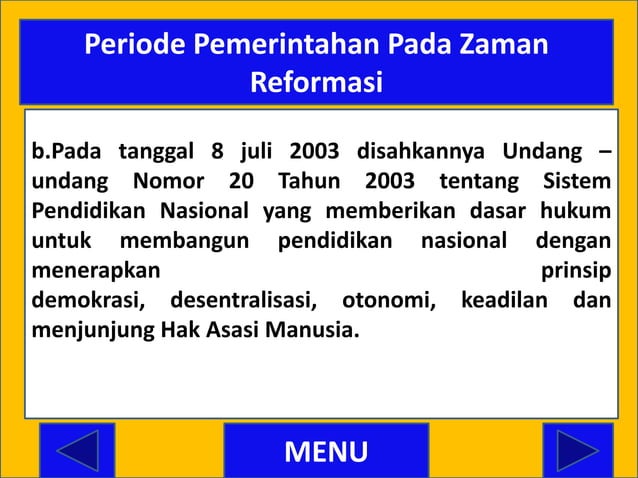 Ppt sejarah pendidikan masa reformasi | PPTX