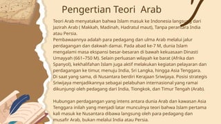 PPT SEJARAH TEORI ARAB. MASUKNYA ISLAM KE NUSANTARA | PPTX