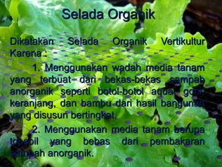 Pertanian Organik Selada | PPT
