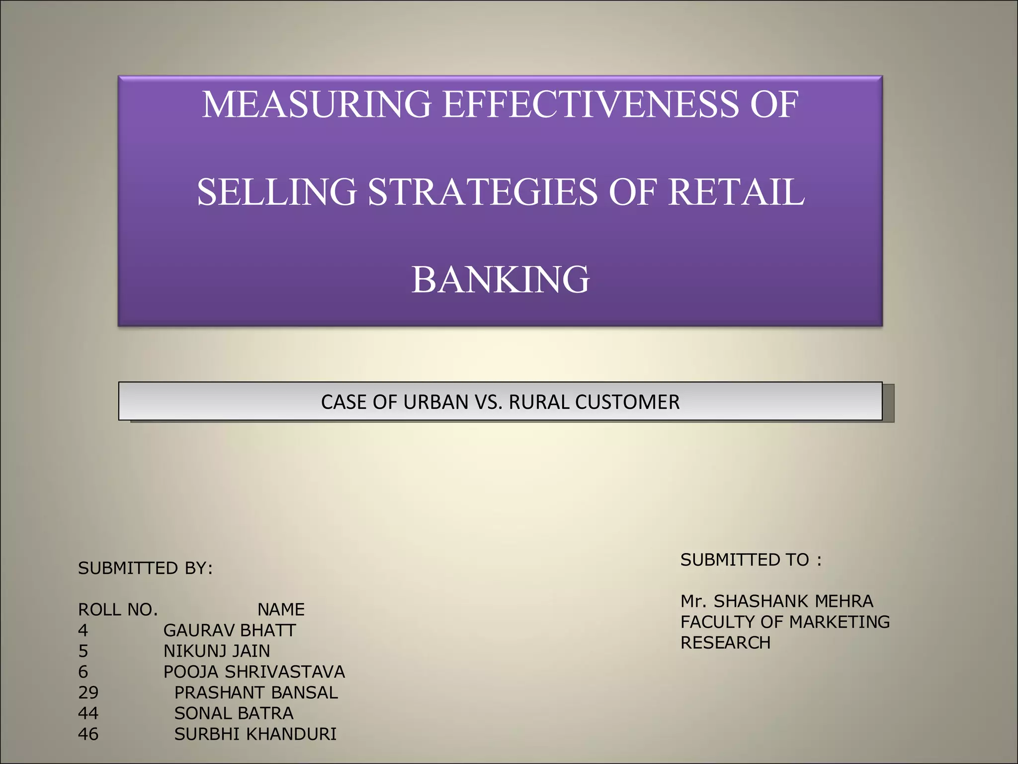 Selling Strategies Of Retail Banking | PPT