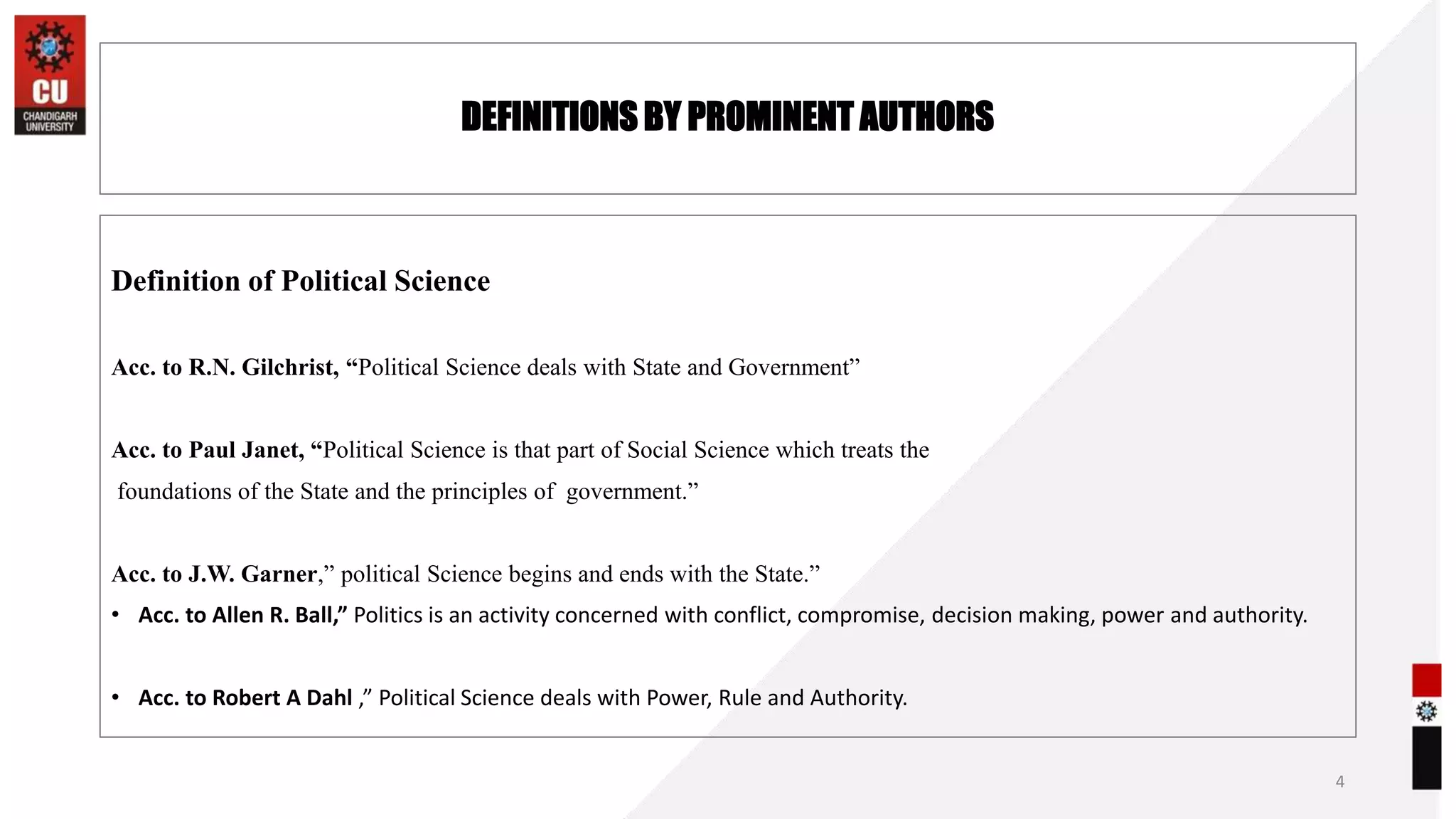 Meaning Of Political Science | PPTX