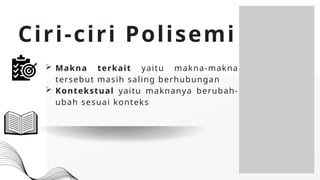 PPT Semantics Group 4 (1).pptx: Homonimi, Polisemi, dan Ambiguitas | PPTX