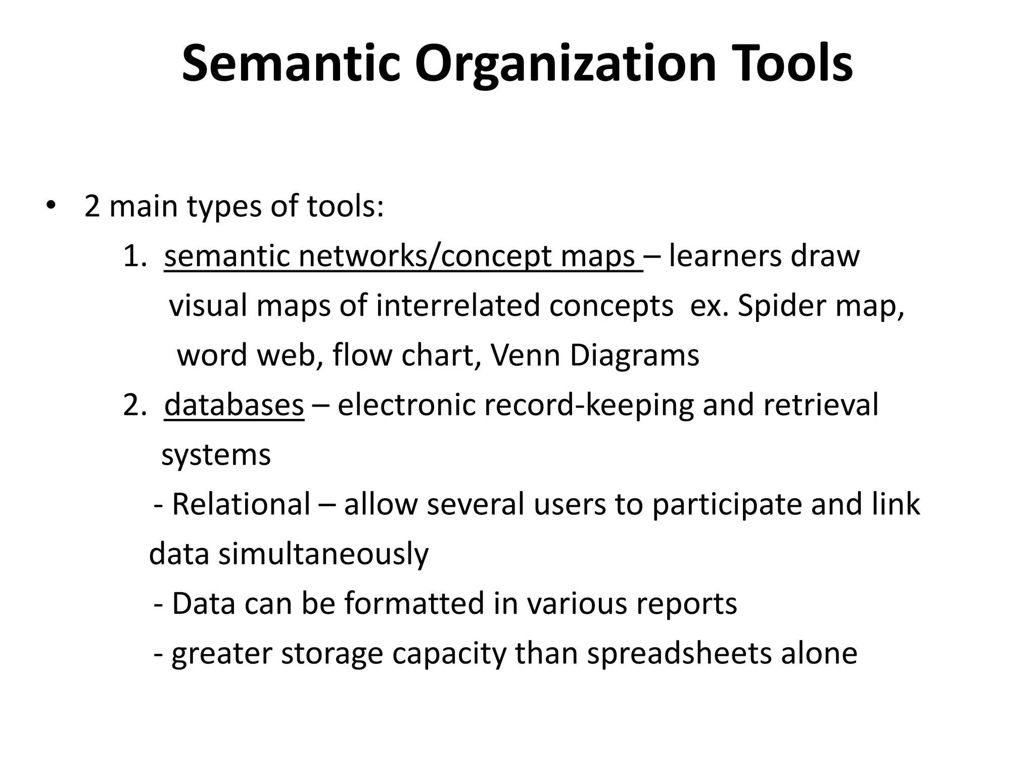 semantic thinking tools | PPTX