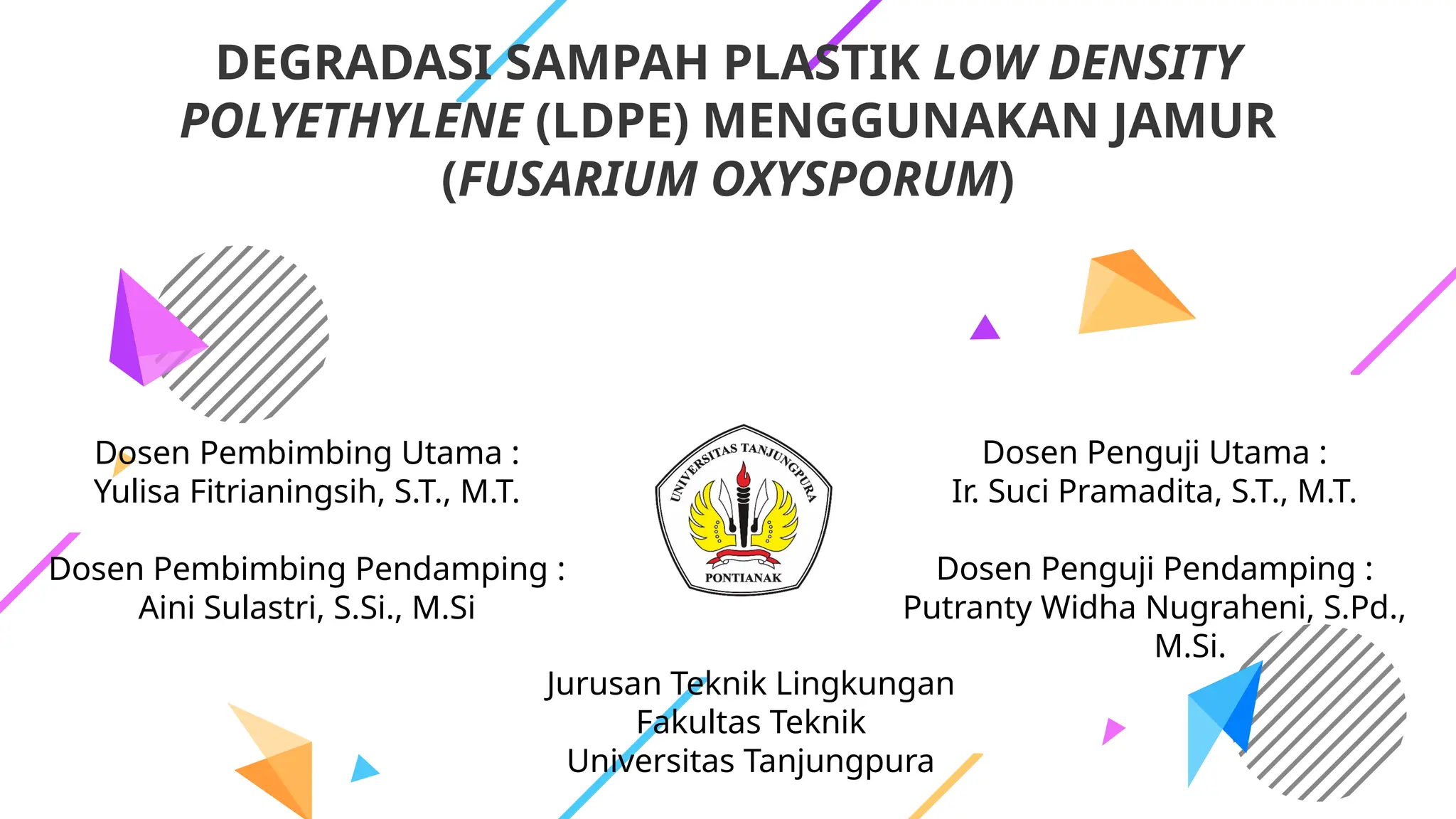 Seminar Hasil_Degradasi Plastik LDPE Menggunakan Jamur Fusarium ...