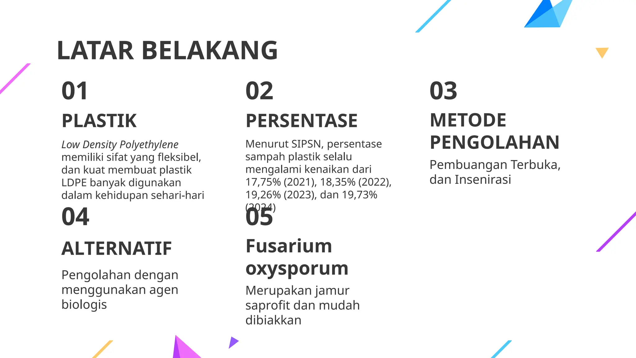 Seminar Hasil_Degradasi Plastik LDPE Menggunakan Jamur Fusarium ...