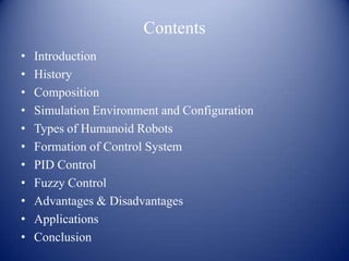 Design of Control System for Humanoid Robot | PPTX