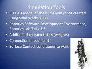 Design of Control System for Humanoid Robot | PPTX