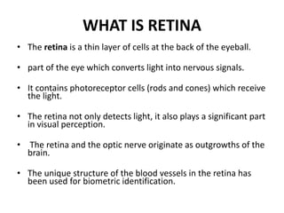 RETINA IDENTIFICATION | PPTX