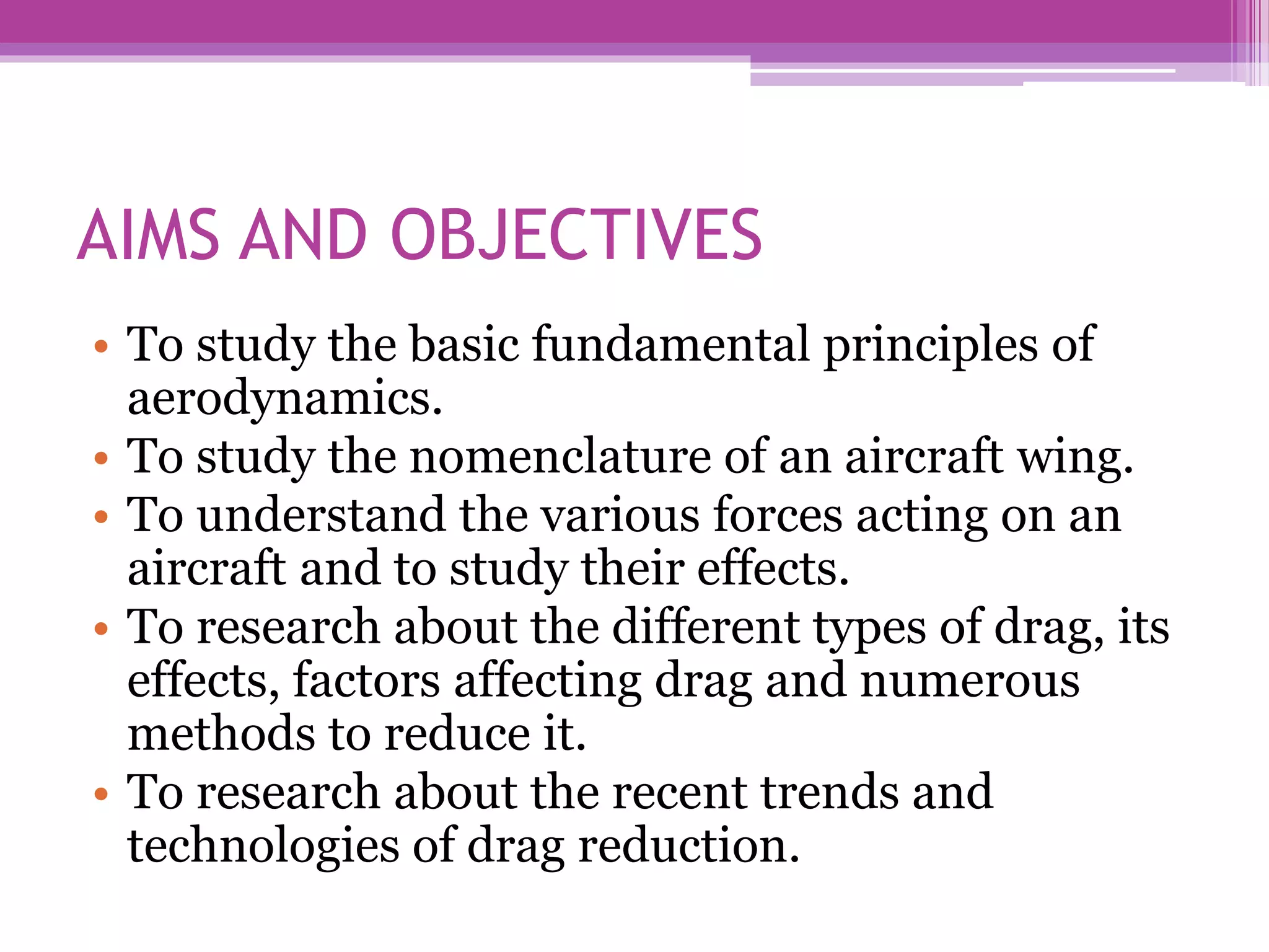 aircraft drag reduction methods | PPTX