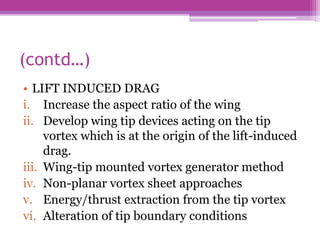aircraft drag reduction methods | PPTX