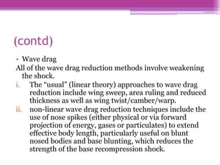 aircraft drag reduction methods | PPTX