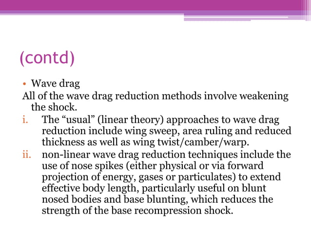 aircraft drag reduction methods | PPTX