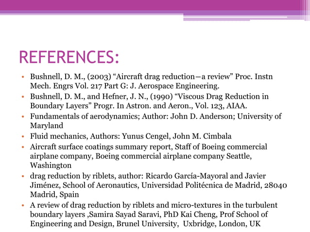 aircraft drag reduction methods | PPTX