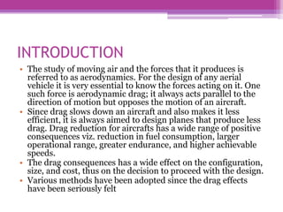 aircraft drag reduction methods | PPTX