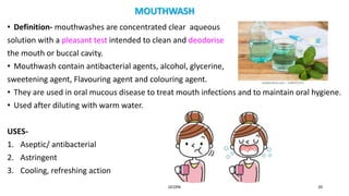 Herbal toothpaste mouthwash and dentrifrices | PPTX